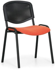 Konferenční židle Viva Mesh - černé nohy, oranžová / černá