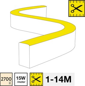 SLC SM16066 LED pásek SLC NEON FLEX SIDE 2700K 15W 500LM 1-14M IP67 - TLG