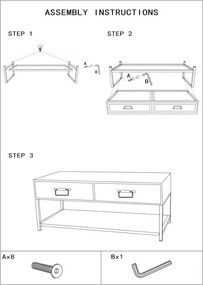 Designový TV stolek Rajaram 95 cm vícebarevný