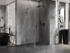 Mexen Lunar-B L výklopný sprchový kout pravý 100 x 100 cm, čiré sklo, broušený grafit, 832L-100-100-66-00-P