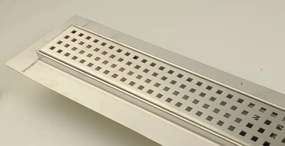 Gelco Manus Quadro nerezový podlahový žlab s roštem 950 mm DN50 nerez GMQ35
