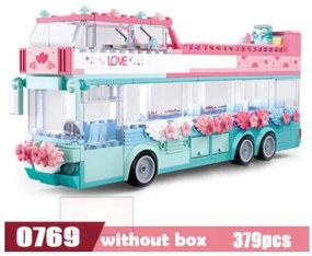 Mini stavebnice pro dívky, různé druhy Varianta: svatební autobus 379 ks
