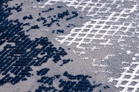 Dywany Łuszczów, Kusový koberec Core A004 Frame blue/grey, 140x190, modrá, chodba / předsíň