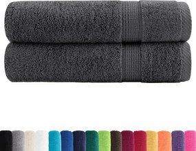 Prémiové osušky SOLUND 2 ks antracitové 100x150 cm 600 g/m² 137164