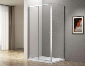 Aqualine Ugga - Sprchový kout 120x80 cm, čiré sklo/chrom ATS120-01