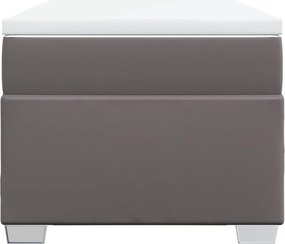 Box spring postel s matrací šedá 100x200 cm umělá kůže 3285199