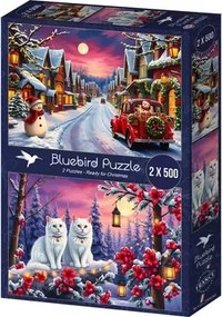 BLUEBIRD Puzzle Připraveni na Vánoce / 2x500 dílků / od 12 let