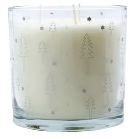 Vánoční svíčka ve skle výška 12 cm ADVENT House Doctor - bílá