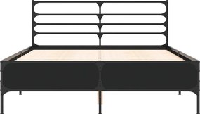 Rám postele černý 120 x 200 cm kompozitní dřevo a kov 3280037