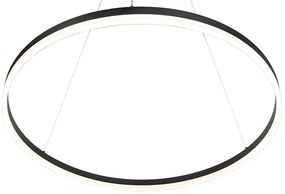 Designové závěsné svítidlo černé 80 cm vč. LED 3-stupňové stmívatelné - Anello
