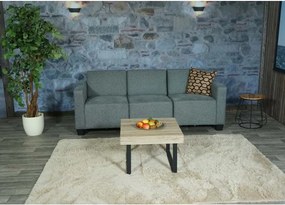 Modulární 3místná rozkládací pohovka Lyon, látka/textil ~ šedá