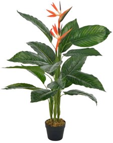 vidaXL Umělá rostlina strelície s květináčem červená 100 cm