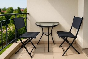 TRENDIE Sestava zahradního nábytku - 2 židle a stůl 70cm poloviční