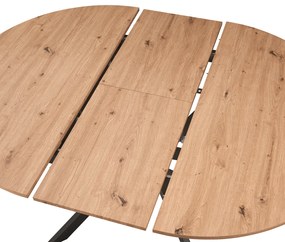 Kondela Jídelní rozkládací stůl, dub artisan/černá, 100x100-140x75 cm, ABERO TYP 1