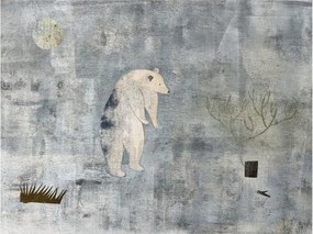 Andrea Tachezy | Medvěd Rám: Bílý, Velikost: 20 x 30 cm