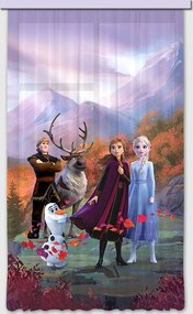 Dětský závěs DISNEY - FROZEN 2 - Elsa s přáteli na horské plošině - 140x245 cm