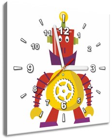 Gario Obraz s hodinami Dlhoruký robot Rozměry: 30 x 30 cm
