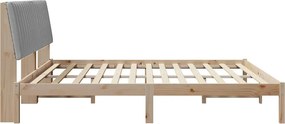 Rám postele s čelo Hnědá 200 x 200 cm Masivní borové dřevo 3394398
