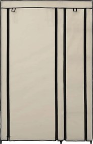 Skládací šatní skříň krémová 110 x 45 x 175 cm textil 282422