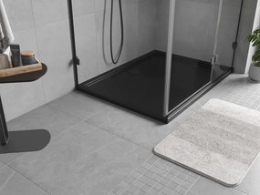 Mexen Flow obdélníkový sprchový kout slim 90 x 80 cm, černá matná - 46R708090