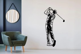 Lepy.cz Samolepka na zeď Golfista Velikost (šířka x výška): 30x57cm, Barevná varianta: Bílá