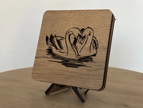 Li-Go "Labutě" lampa 19x19 cm provedení povrchu: dub