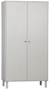 Hoorns Šedá borovicová šatní skříň Madine 194,5 x 99,5 cm