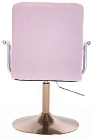 LuxuryForm Židle VERONA VELUR na zlatém talíři - fialový vřes