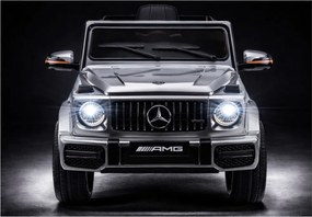 LEAN CARS Elektrické autíčko Mercedes AMG G 63 stříbrné lakované