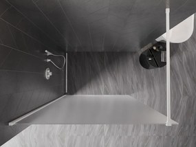 Mexen, Mexen Kioto-X sprchová stěna 90 x 200 cm, matná 10 mm, bílá - 800-090-101-20-30-X