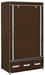 Šatní skříň hnědá 87 x 49 x 159 cm textil 282458