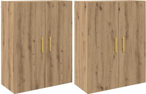 Nástěnná skříň 2 ks Artisanový dub 69,5 x 34 x 90 cm 3394513
