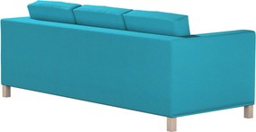 Potah na pohovku IKEA  Karlanda 3-místná nerozkládací, krátký barva modrá látka pletený vzor