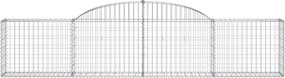 Klenuté gabionové koše 2 ks 300x30x60/80 cm pozinkované železo 3146485