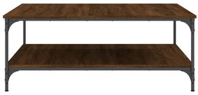 Konferenční stolek hnědý dub 100 x 100 x 40 cm kompozitní dřevo - Default Title
