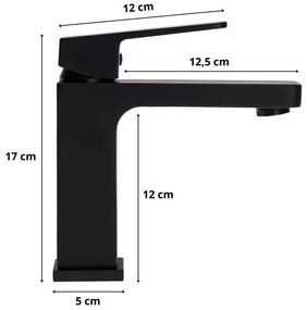 Erga Sara, umyvadlová baterie h-170, černá matná, ERG-YKA-BU.SARA24-BLK