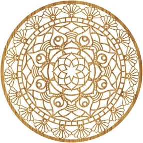 Dřevěná mandala harmonie – Elegantní dekorace na zeď I SENTOP HDF0176