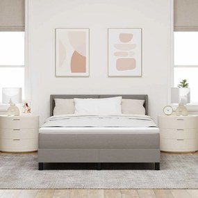 Postel s boxspringem s čelo Taupe 200 x 160 cm textil 3341115