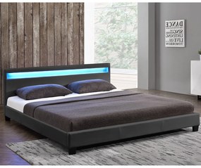 InternetovaZahrada - Čalouněná postel Paris 140 x 200 cm - tmavě šedá