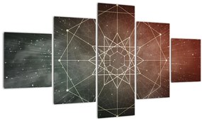 Obraz - Vesmírný dodecagram (125x70 cm)
