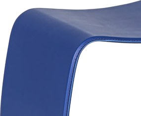 Dřevěná stolička BENTWOOD II, syntetická kůže, modrá