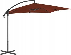 Fionshop 262815695 Boční zahradní slunečník s ocelovou tyčí 250x250 cm te