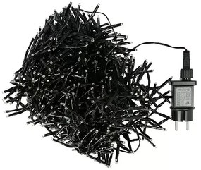 German Světelný LED řetěz "ježek" / 1000 LED / 12,4 m / venkovní i vnitřní / teplá bílá