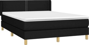Box spring postel s matrací černá 140x200 cm textil 3130195