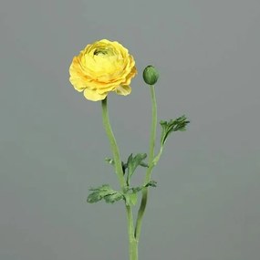 Ego Dekor Květina Pryskyřník květ/poupě, žlutá, 50cm