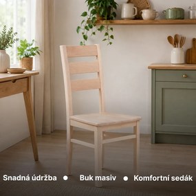 Stima Židle LORI II s masivním sedákem dub