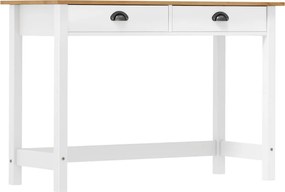 vidaXL Konzolový stolek Hill 2 zásuvky 110x45x74 cm borové dřevo [288991] Barva: Bílo-hnědá