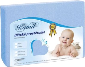 Bellatex Dětské jersey prostěradlo světlá modrá rozměr 70x140 cm