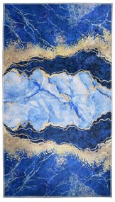 Modrý/ve zlaté barvě koberec 80x50 cm - Vitaus