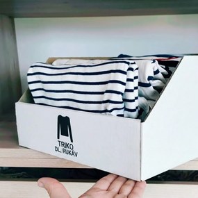 KARTON PAK Úložné boxy na oblečení, organizéry do skříně BÍLÝ KARTON 30x54cm